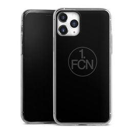 DeinDesign iPhone 11 Pro Handy Slim Case Silikon Handyh&uuml;lle transparent H&uuml;lle extra d&uuml;nn 1. Fc N&uuml;rnberg Logo 1. Fcn Silikon Slim Case