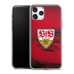 DeinDesign iPhone 11 Pro Handy Slim Case Silikon Handyh&uuml;lle transparent H&uuml;lle extra d&uuml;nn Vfb Stuttgart Official Licensed Product Stadium Silikon Slim Case