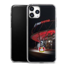 DeinDesign iPhone 11 Pro Handy Slim Case Silikon Handyh&uuml;lle transparent H&uuml;lle extra d&uuml;nn Official Licensed Product Bayer 04 Leverkusen Stadium Silikon Slim Case