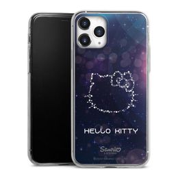 DeinDesign iPhone 11 Pro Handy Slim Case Silikon Handyh&uuml;lle transparent H&uuml;lle extra d&uuml;nn Hello Kitty Merchandise Weltall Silikon Slim Case
