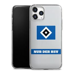 DeinDesign iPhone 11 Pro Handy Slim Case Silikon Handyh&uuml;lle transparent H&uuml;lle extra d&uuml;nn Hsv Statement Hamburger Sv Silikon Slim Case