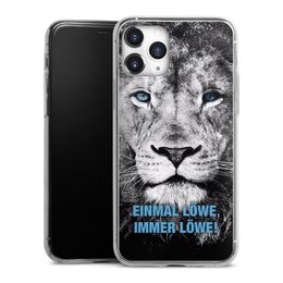 DeinDesign iPhone 11 Pro Handy Slim Case Silikon Handyh&uuml;lle transparent H&uuml;lle extra d&uuml;nn Tsv 1860 M&uuml;nchen Lion Official Licensed Product Silikon Slim Case