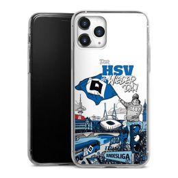 DeinDesign iPhone 11 Pro Handy Slim Case Silikon Handyh&uuml;lle transparent H&uuml;lle extra d&uuml;nn Hamburger Sv Official Licensed Product Ascent Silikon Slim Case