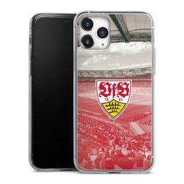 DeinDesign iPhone 11 Pro Handy Slim Case Silikon Handyh&uuml;lle transparent H&uuml;lle extra d&uuml;nn Vfb Stuttgart Stadium Official Licensed Product Silikon Slim Case