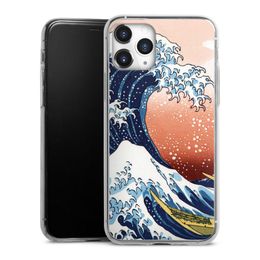 DeinDesign iPhone 11 Pro Handy Slim Case Silikon Handyh&uuml;lle transparent H&uuml;lle extra d&uuml;nn Japan Die Gro&szlig;e Welle Vor Kanagawa Art Silikon Slim Case