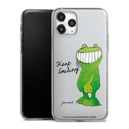 DeinDesign iPhone 11 Pro Handy Slim Case Silikon Handyh&uuml;lle transparent H&uuml;lle extra d&uuml;nn Motivation Janosch Frog Silikon Slim Case