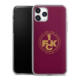 DeinDesign iPhone 11 Pro Handy Slim Case Silikon Handyh&uuml;lle transparent H&uuml;lle extra d&uuml;nn 125 Jahre 1. Fc Kaiserslautern 1. Fck Silikon Slim Case