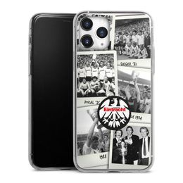 DeinDesign iPhone 11 Pro Handy Slim Case Silikon Handyh&uuml;lle transparent H&uuml;lle extra d&uuml;nn Official Licensed Product Retro Eintracht Frankfurt Silikon Slim Case