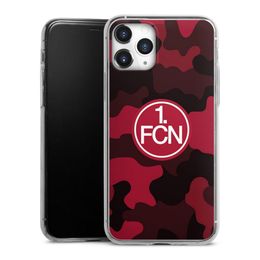 DeinDesign iPhone 11 Pro Handy Slim Case Silikon Handyh&uuml;lle transparent H&uuml;lle extra d&uuml;nn 1. Fcn Logo 1. Fc N&uuml;rnberg Silikon Slim Case