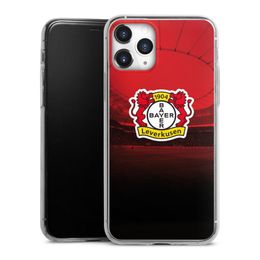 DeinDesign iPhone 11 Pro Handy Slim Case Silikon Handyh&uuml;lle transparent H&uuml;lle extra d&uuml;nn Official Licensed Product Stadium Bayer 04 Leverkusen Silikon Slim Case