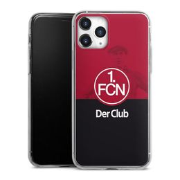 DeinDesign iPhone 11 Pro Handy Slim Case Silikon Handyh&uuml;lle transparent H&uuml;lle extra d&uuml;nn Official Licensed Product Der Club 1. Fc N&uuml;rnberg Silikon Slim Case