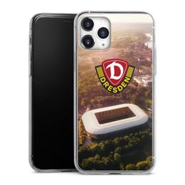 DeinDesign iPhone 11 Pro Handy Slim Case Silikon Handyh&uuml;lle transparent H&uuml;lle extra d&uuml;nn Stadium Sg Dynamo Dresden Sgd Silikon Slim Case