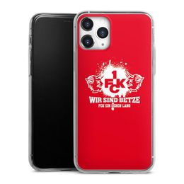 DeinDesign iPhone 11 Pro Handy Slim Case Silikon Handyh&uuml;lle transparent H&uuml;lle extra d&uuml;nn Spruch 1. Fc Kaiserslautern Official Licensed Product Silikon Slim Case