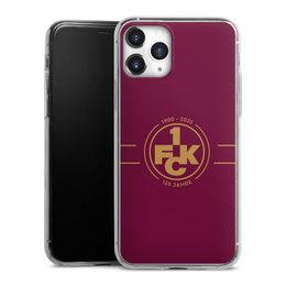 DeinDesign iPhone 11 Pro Handy Slim Case Silikon Handyh&uuml;lle transparent H&uuml;lle extra d&uuml;nn 125 Jahre Official Licensed Product 1. Fc Kaiserslautern Silikon Slim 