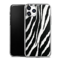 DeinDesign iPhone 11 Pro Handy Slim Case Silikon Handyh&uuml;lle transparent H&uuml;lle extra d&uuml;nn Fur Muster Zebra Silikon Slim Case