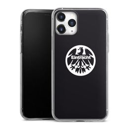 DeinDesign iPhone 11 Pro Handy Slim Case Silikon Handyh&uuml;lle transparent H&uuml;lle extra d&uuml;nn Logo Eintracht Frankfurt Eagle Silikon Slim Case