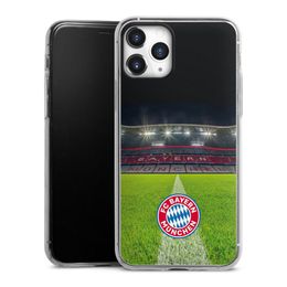 DeinDesign iPhone 11 Pro Handy Slim Case Silikon Handyh&uuml;lle transparent H&uuml;lle extra d&uuml;nn Fc Bayern M&uuml;nchen Stadium Fcb Silikon Slim Case