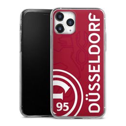 DeinDesign iPhone 11 Pro Handy Slim Case Silikon Handyh&uuml;lle transparent H&uuml;lle extra d&uuml;nn Fortuna D&uuml;sseldorf Lettering F95 Silikon Slim Case