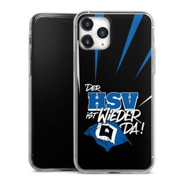 DeinDesign iPhone 11 Pro Handy Slim Case Silikon Handyh&uuml;lle transparent H&uuml;lle extra d&uuml;nn Ascent Hamburger Sv Hsv Silikon Slim Case