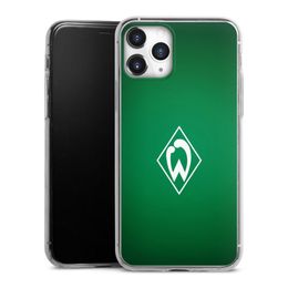 DeinDesign iPhone 11 Pro Handy Slim Case Silikon Handyh&uuml;lle transparent H&uuml;lle extra d&uuml;nn Logo Sv Werder Bremen Merchandise Silikon Slim Case