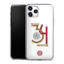 DeinDesign iPhone 11 Pro Handy Slim Case Silikon Handyh&uuml;lle transparent H&uuml;lle extra d&uuml;nn Master Official Licensed Product Fc Bayern M&uuml;nchen Silikon Slim Case