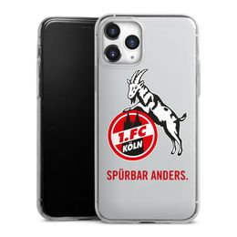DeinDesign iPhone 11 Pro Handy Slim Case Silikon Handyh&uuml;lle transparent H&uuml;lle extra d&uuml;nn Official Licensed Product Transparent 1. Fc K&ouml;ln Silikon Slim Case