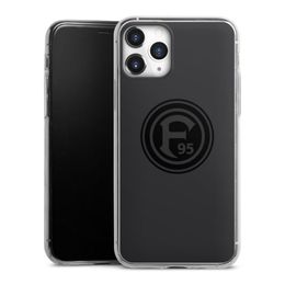 DeinDesign iPhone 11 Pro Handy Slim Case Silikon Handyh&uuml;lle transparent H&uuml;lle extra d&uuml;nn Logo F95 Fortuna D&uuml;sseldorf Silikon Slim Case