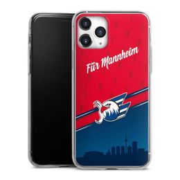 DeinDesign iPhone 11 Pro Handy Slim Case Silikon Handyh&uuml;lle transparent H&uuml;lle extra d&uuml;nn Sports Logo Adler Mannheim Silikon Slim Case
