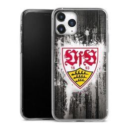 DeinDesign iPhone 11 Pro Handy Slim Case Silikon Handyh&uuml;lle transparent H&uuml;lle extra d&uuml;nn Official Licensed Product Bundesliga Vfb Stuttgart Silikon Slim Case