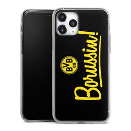 DeinDesign iPhone 11 Pro Handy Slim Case Silikon Handyh&uuml;lle transparent H&uuml;lle extra d&uuml;nn Borussia Dortmund Soccer Bvb Silikon Slim Case