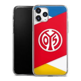 DeinDesign iPhone 11 Pro Handy Slim Case Silikon Handyh&uuml;lle transparent H&uuml;lle extra d&uuml;nn Official Licensed Product Soccer 1. Fsv Mainz 05 E.V. Silikon Slim Case