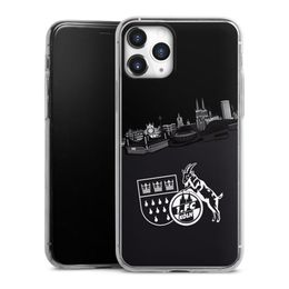 DeinDesign iPhone 11 Pro Handy Slim Case Silikon Handyh&uuml;lle transparent H&uuml;lle extra d&uuml;nn 1. Fc K&ouml;ln Official Licensed Product Skyline Silikon Slim Case