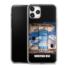DeinDesign iPhone 11 Pro Handy Slim Case Silikon Handyh&uuml;lle transparent H&uuml;lle extra d&uuml;nn Hertha Bsc Wall Official Licensed Product Silikon Slim Case