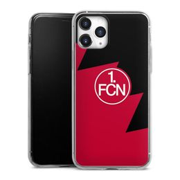 DeinDesign iPhone 11 Pro Handy Slim Case Silikon Handyh&uuml;lle transparent H&uuml;lle extra d&uuml;nn Merchandise 1. Fcn 1. Fc N&uuml;rnberg Silikon Slim Case