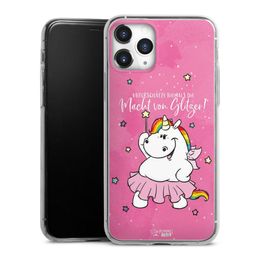 DeinDesign iPhone 11 Pro Handy Slim Case Silikon Handyh&uuml;lle transparent H&uuml;lle extra d&uuml;nn Pummeleinhorn Official Licensed Product Pummel & Friends Silikon Slim 