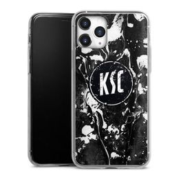 DeinDesign iPhone 11 Pro Handy Slim Case Silikon Handyh&uuml;lle transparent H&uuml;lle extra d&uuml;nn Ksc Official Licensed Product Karlsruher Sc Silikon Slim Case