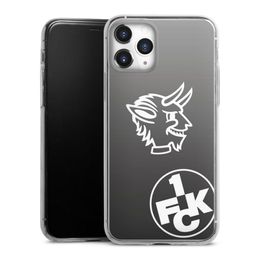 DeinDesign iPhone 11 Pro Handy Slim Case Silikon Handyh&uuml;lle transparent H&uuml;lle extra d&uuml;nn 1. Fc Kaiserslautern 1. Fck Logo Silikon Slim Case