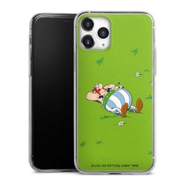 DeinDesign iPhone 11 Pro Handy Slim Case Silikon Handyh&uuml;lle transparent H&uuml;lle extra d&uuml;nn Official Licensed Product Asterix Obelix Silikon Slim Case