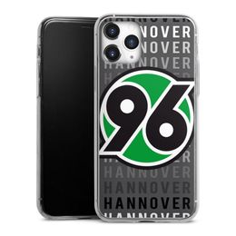 DeinDesign iPhone 11 Pro Handy Slim Case Silikon Handyh&uuml;lle transparent H&uuml;lle extra d&uuml;nn Official Licensed Product H96 Hannover 96 Silikon Slim Case