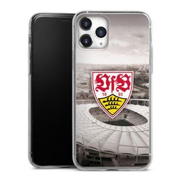 DeinDesign iPhone 11 Pro Handy Slim Case Silikon Handyh&uuml;lle transparent H&uuml;lle extra d&uuml;nn Vfb Stuttgart Stadium Official Licensed Product Silikon Slim Case