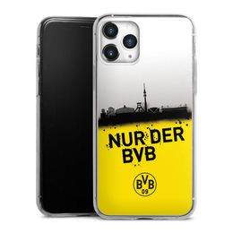 DeinDesign iPhone 11 Pro Handy Slim Case Silikon Handyh&uuml;lle transparent H&uuml;lle extra d&uuml;nn Statement Borussia Dortmund Bvb Silikon Slim Case