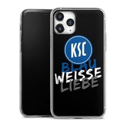DeinDesign iPhone 11 Pro Handy Slim Case Silikon Handyh&uuml;lle transparent H&uuml;lle extra d&uuml;nn Ksc Official Licensed Product Karlsruher Sc Silikon Slim Case