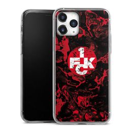DeinDesign iPhone 11 Pro Handy Slim Case Silikon Handyh&uuml;lle transparent H&uuml;lle extra d&uuml;nn 1. Fc Kaiserslautern Logo 1. Fck Silikon Slim Case