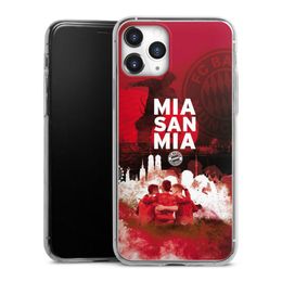 DeinDesign iPhone 11 Pro Handy Slim Case Silikon Handyh&uuml;lle transparent H&uuml;lle extra d&uuml;nn Mia San Mia Fcb Fc Bayern M&uuml;nchen Silikon Slim Case