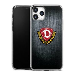 DeinDesign iPhone 11 Pro Handy Slim Case Silikon Handyh&uuml;lle transparent H&uuml;lle extra d&uuml;nn Sgd Official Licensed Product Sg Dynamo Dresden Silikon Slim Case