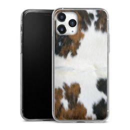 DeinDesign iPhone 11 Pro Handy Slim Case Silikon Handyh&uuml;lle transparent H&uuml;lle extra d&uuml;nn Fur Cow Skin Cow Silikon Slim Case