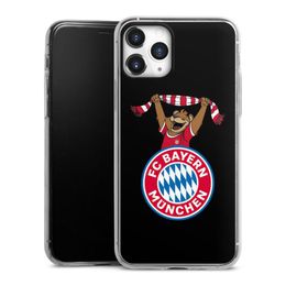 DeinDesign iPhone 11 Pro Handy Slim Case Silikon Handyh&uuml;lle transparent H&uuml;lle extra d&uuml;nn Bernie Official Licensed Product Fc Bayern M&uuml;nchen Silikon Slim Case