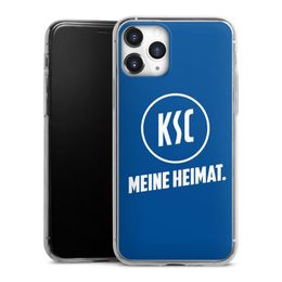 DeinDesign iPhone 11 Pro Handy Slim Case Silikon Handyh&uuml;lle transparent H&uuml;lle extra d&uuml;nn Karlsruher Sc Statement Ksc Silikon Slim Case