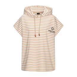 H.I.S. H.I.S Damen Kapuzenshirt, camel gestreift, Gr&ouml;&szlig;e 44/46