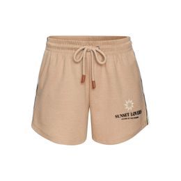 H.I.S. H.I.S Damen Sweatshorts, camelfarben, Gr&ouml;&szlig;e 44/46